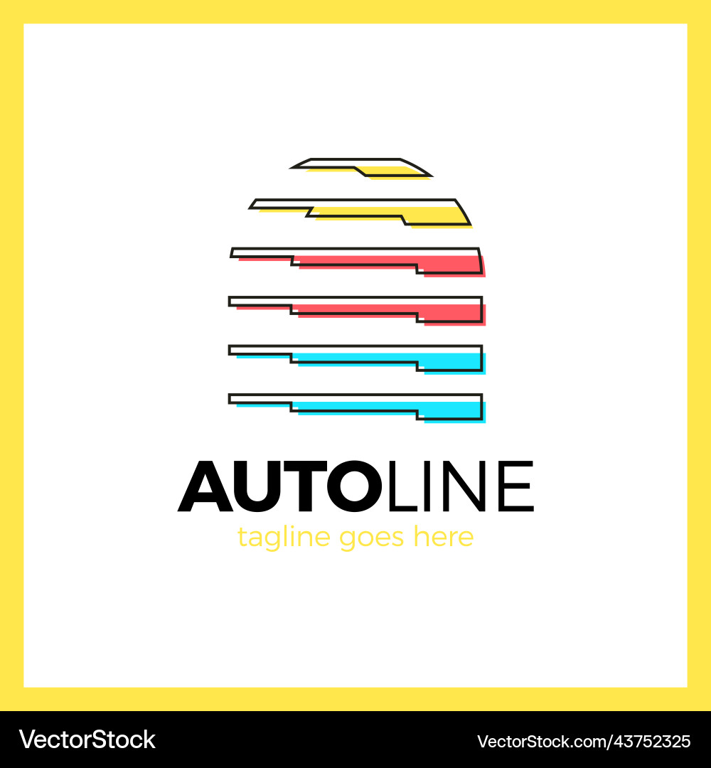 Auto line logotype - letter a dynamic sport line Vector Image