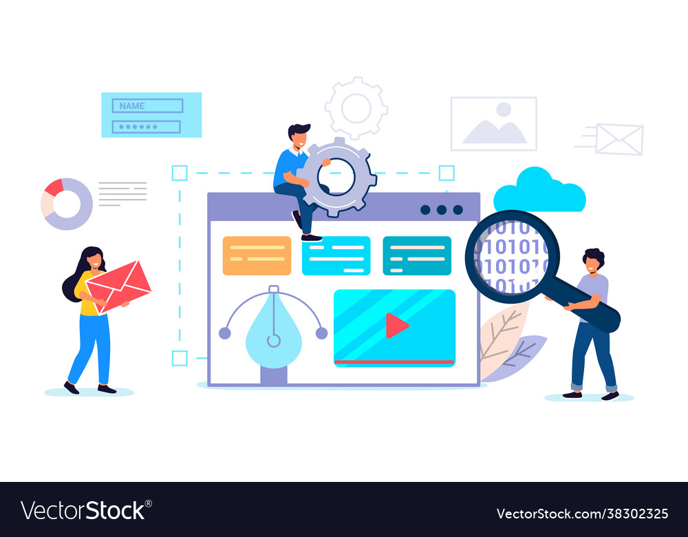 Building website project as programming homepage Vector Image