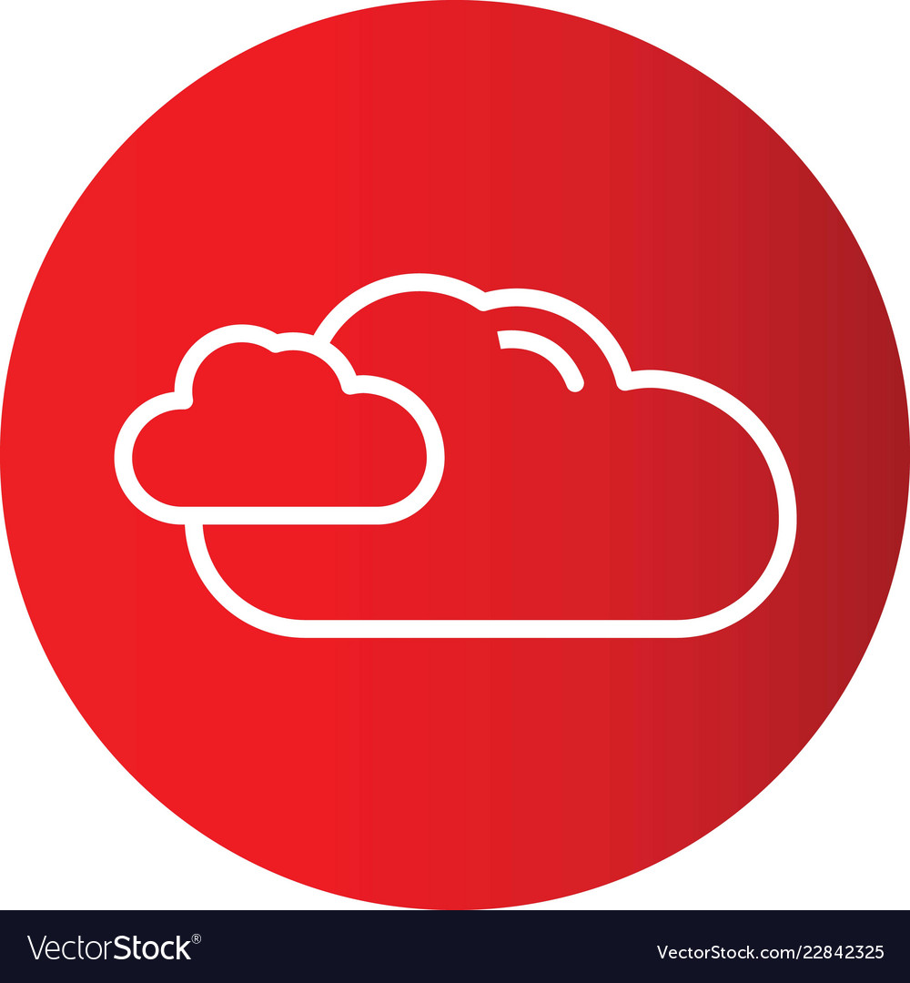 Cloud icon in creative design with elements Vector Image