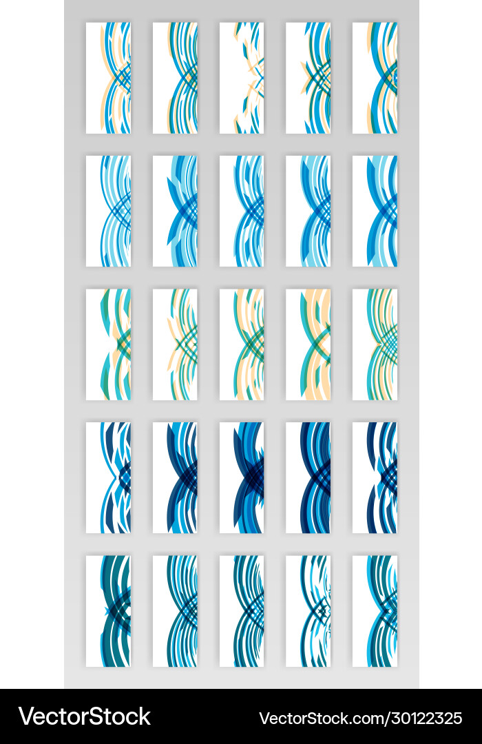 Corner decor pack for business cards with modern Vector Image