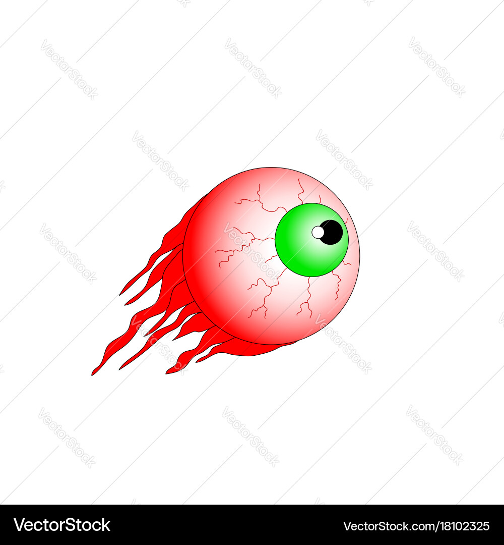 Eyes blood isolated on white background Royalty Free Vector