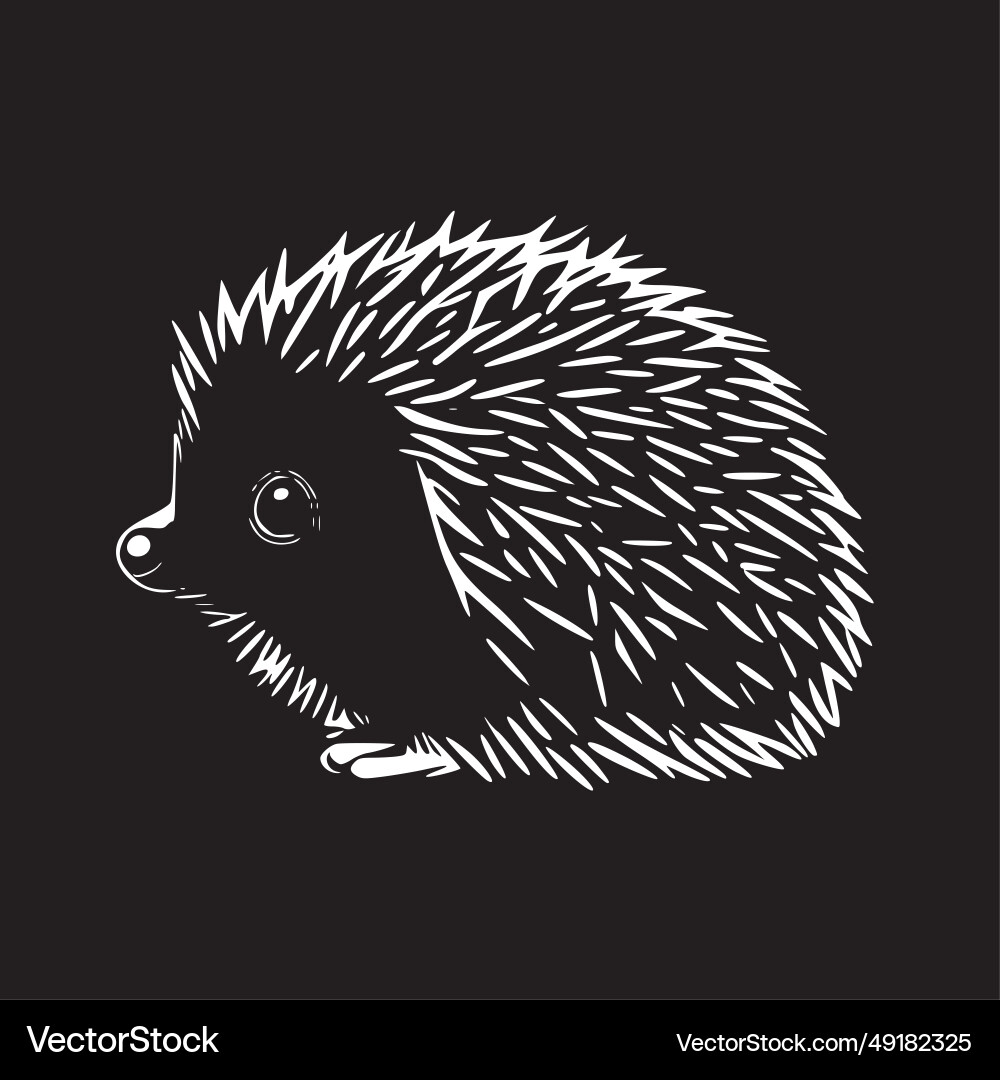 Hedgehog - minimalist and simple silhouette Vector Image