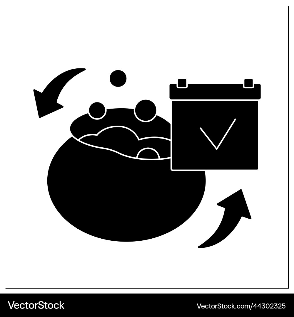 Petty cash glyph icon Royalty Free Vector Image