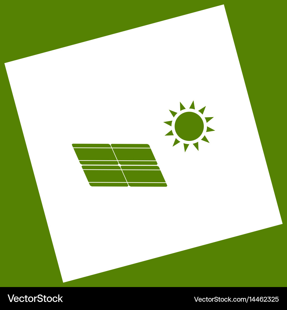 Solar energy panel eco trend concept sign Vector Image