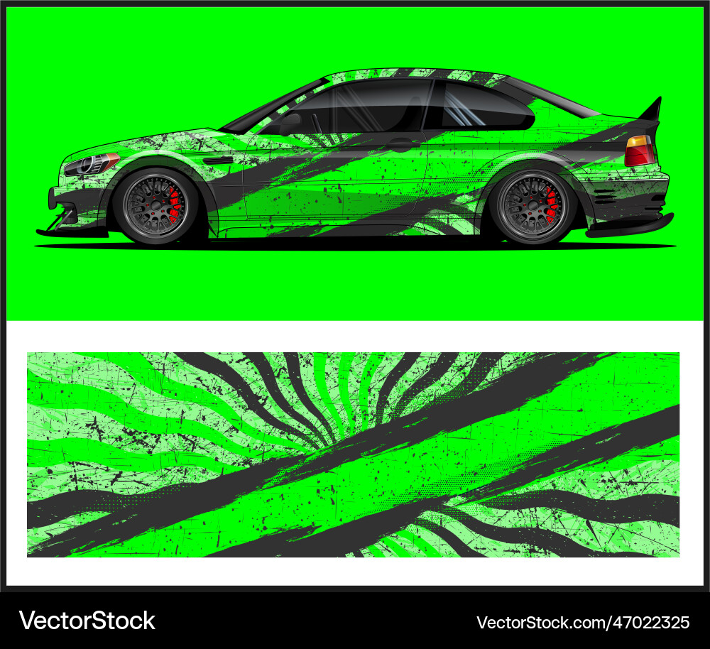Vinyl vehicle wrap sticker design Royalty Free Vector Image