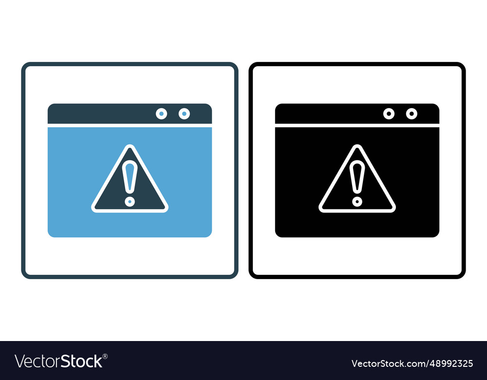 Web error icon related to warning Royalty Free Vector Image