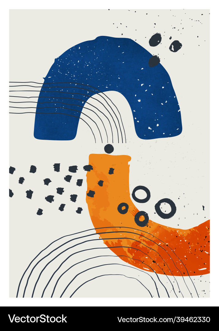Abstract art poster vintage Royalty Free Vector Image