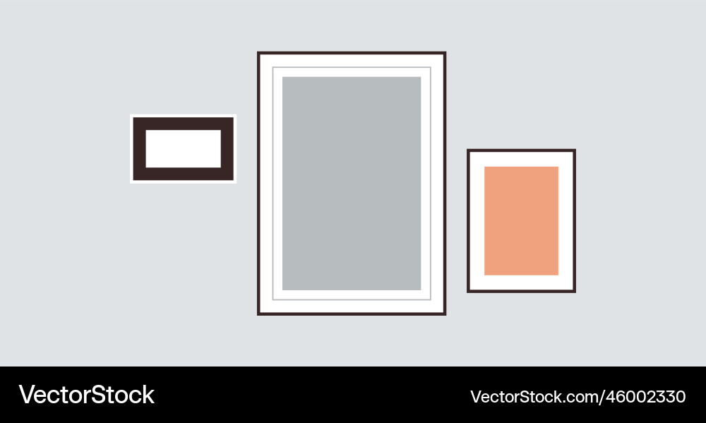 Artwork picture frame and decorative painting Vector Image