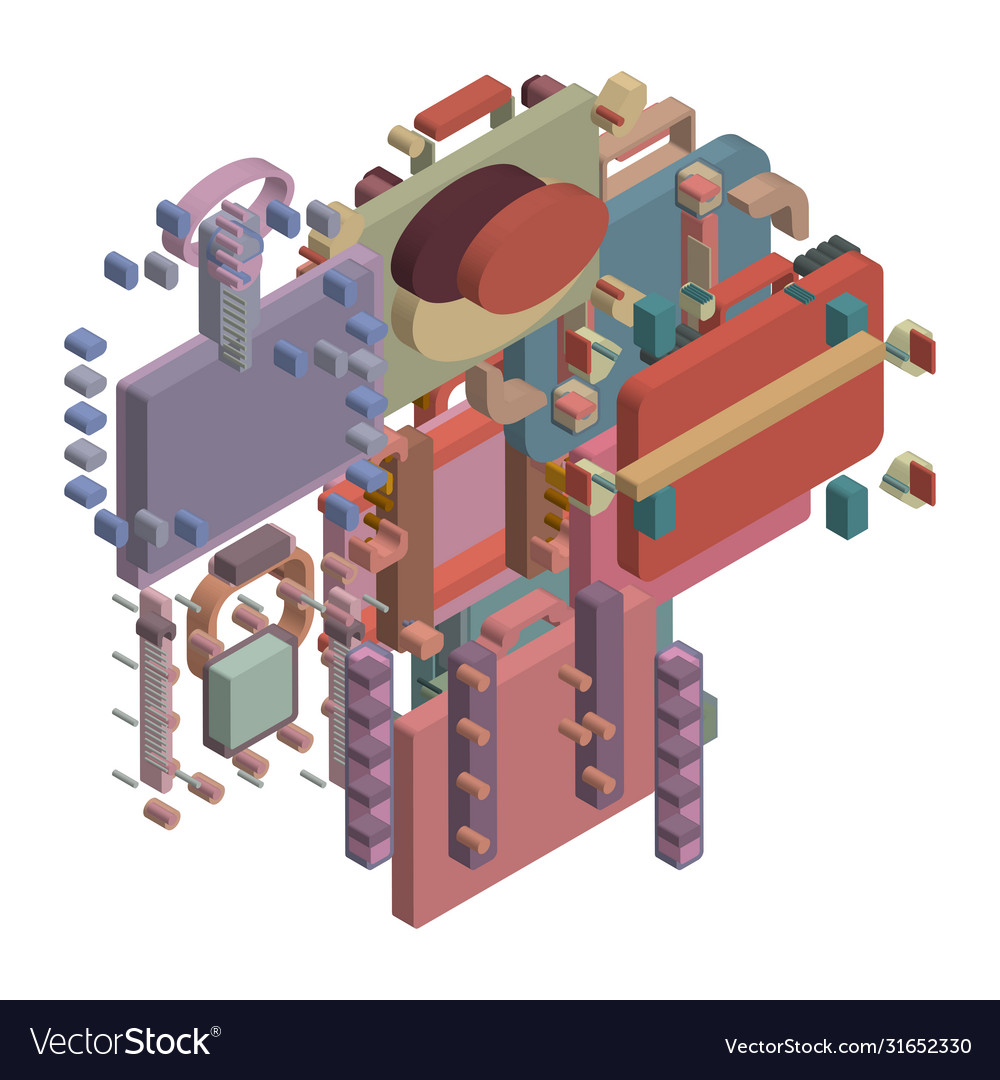 Engineering technological wallpaper made Vector Image