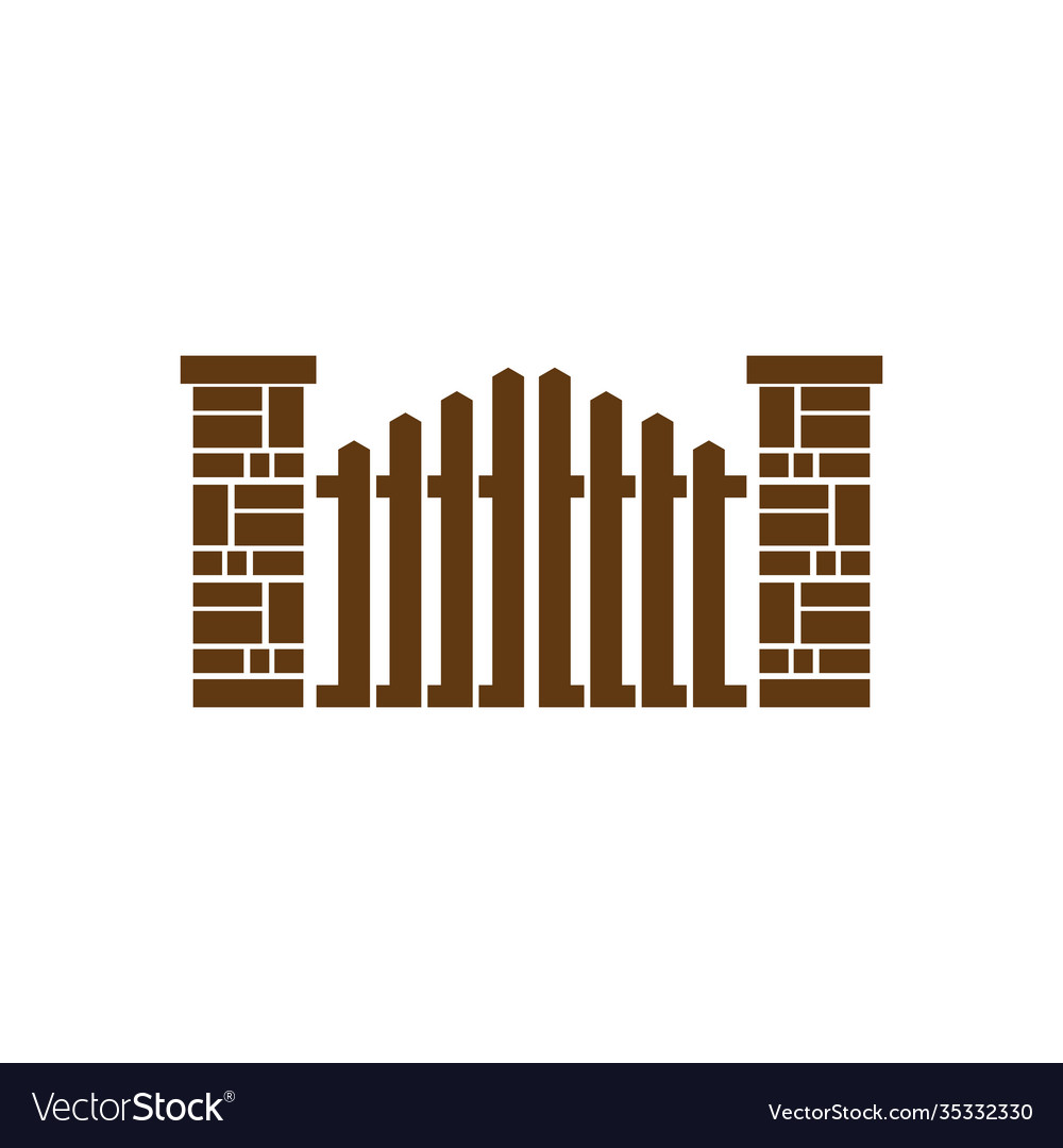 Fence icon logo design template Royalty Free Vector Image