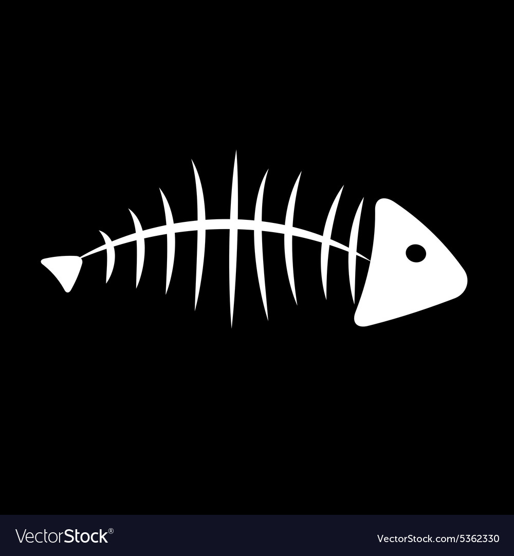 Fish Bone Background Royalty Free Vector Image