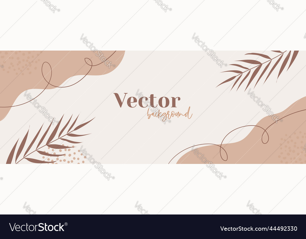 Minimal long banner in neutral colors abstract Vector Image