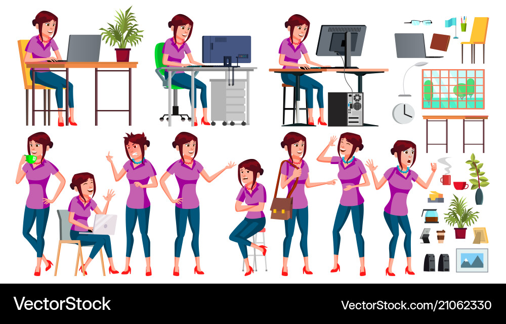 Office worker woman professional officer Vector Image