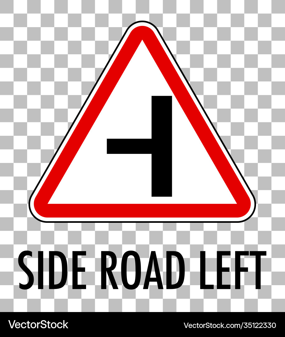 Red traffic sign on transparent background Vector Image