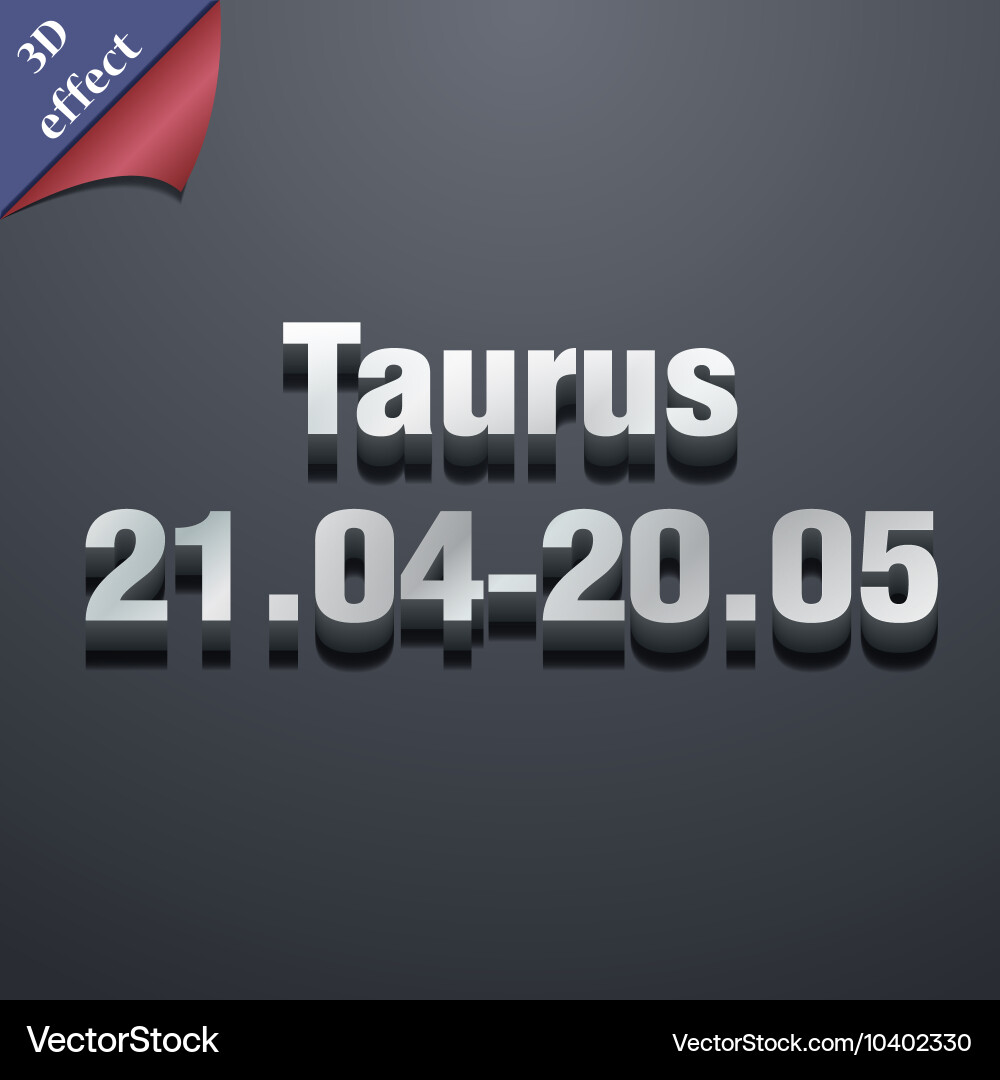 Taurus icon symbol 3d style trendy modern design Vector Image