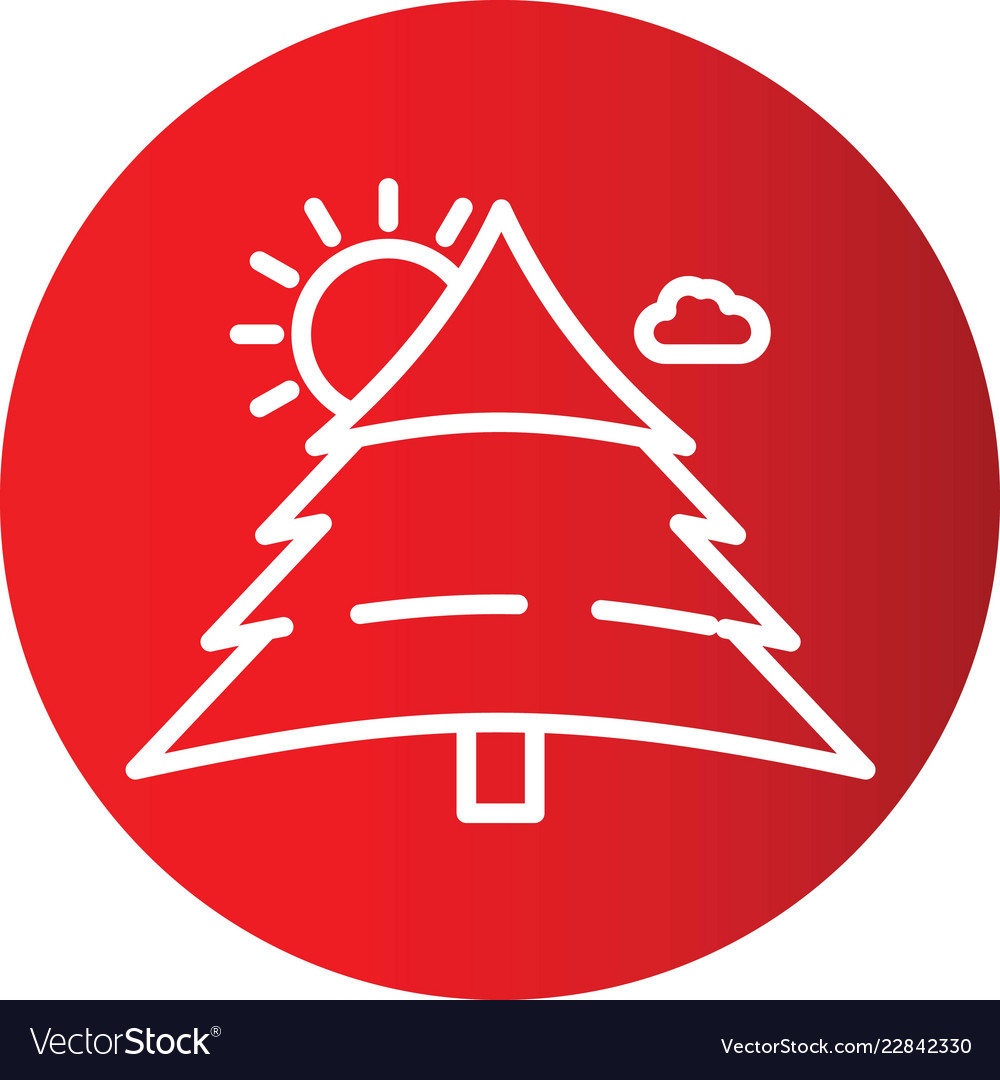 Tree icon in creative design with elements Vector Image