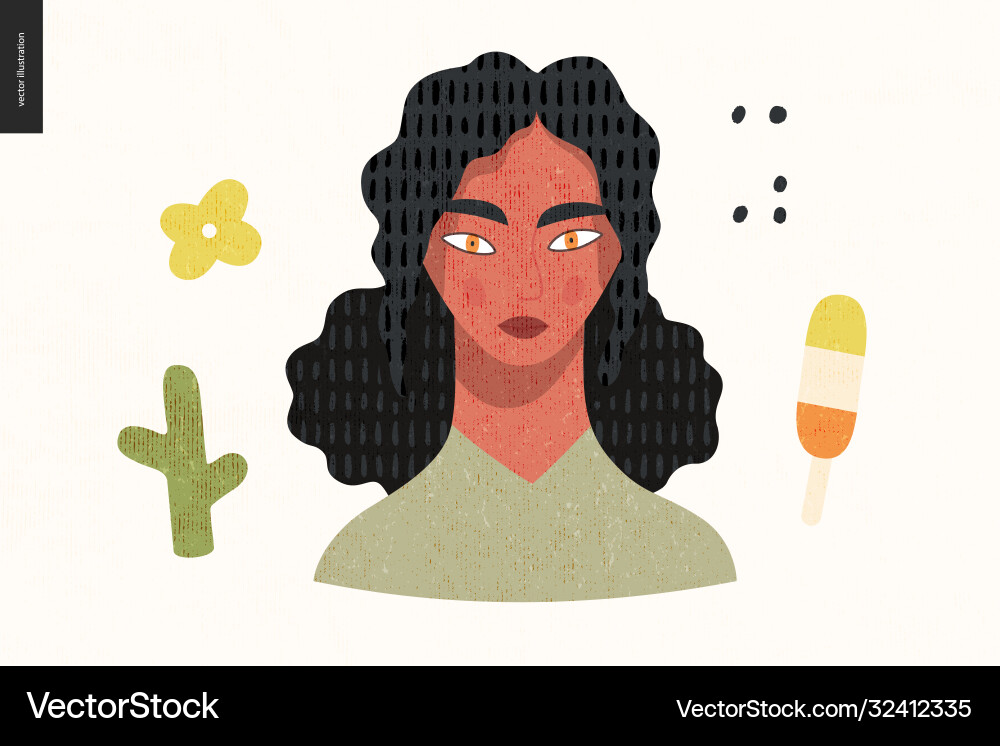 Beautiful people portraits Royalty Free Vector Image