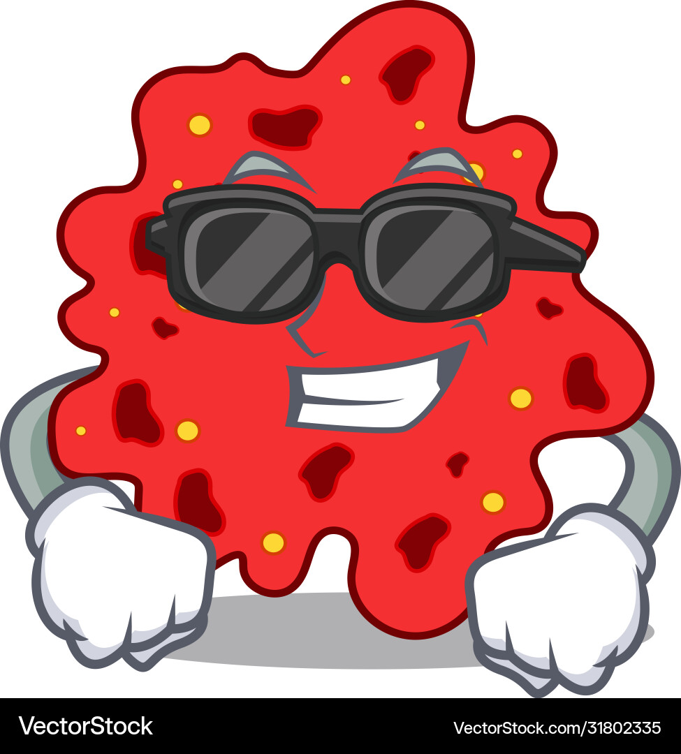 Cool streptococcus pneumoniae cartoon character Vector Image