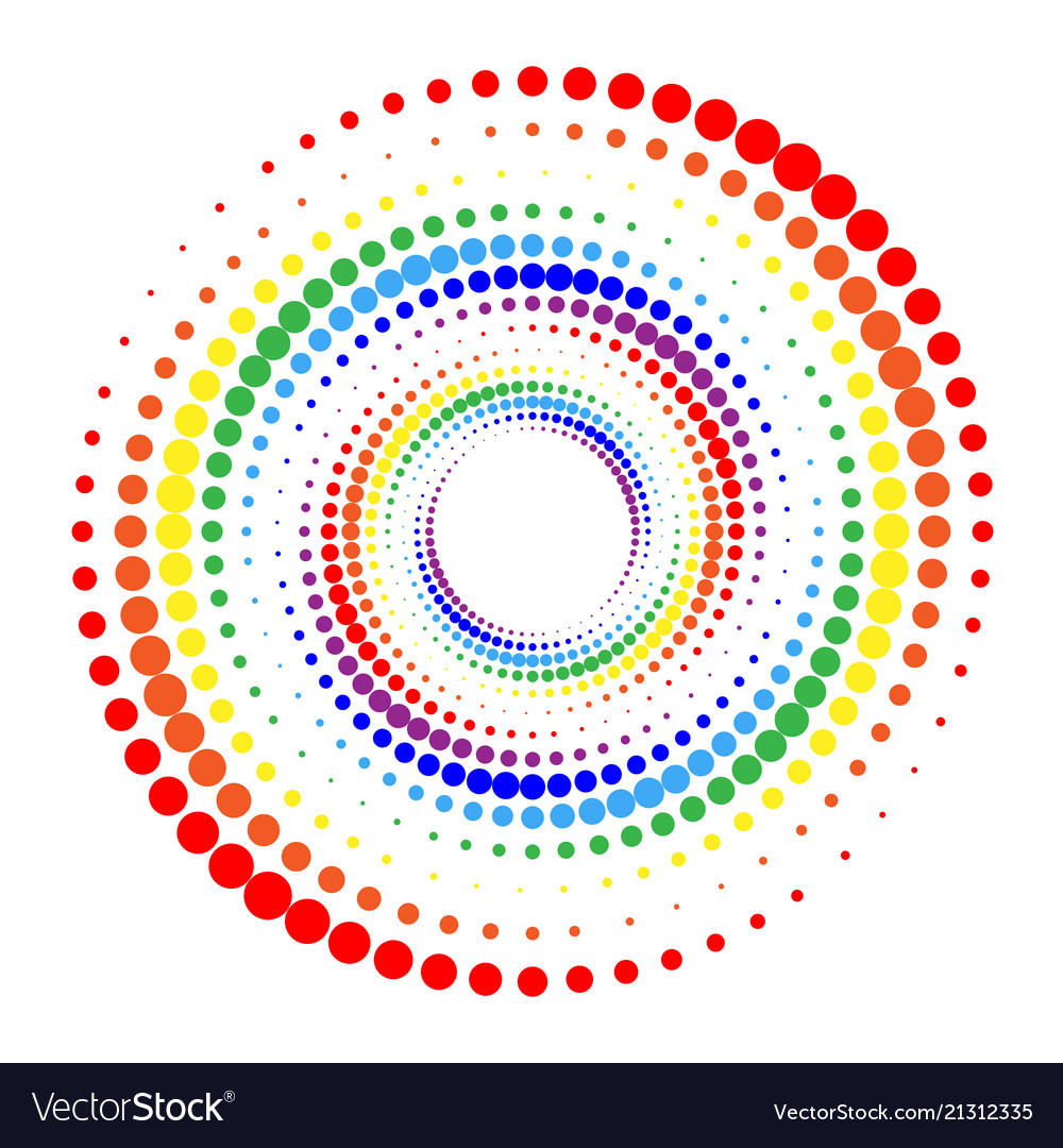 Halftone dots circle Royalty Free Vector Image