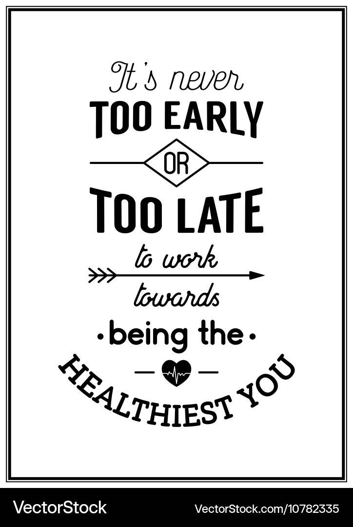 Health quote typographical poster Royalty Free Vector Image