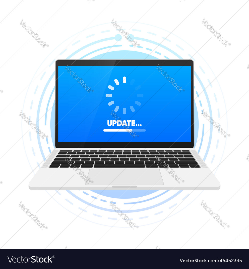 New system update loading process app Royalty Free Vector