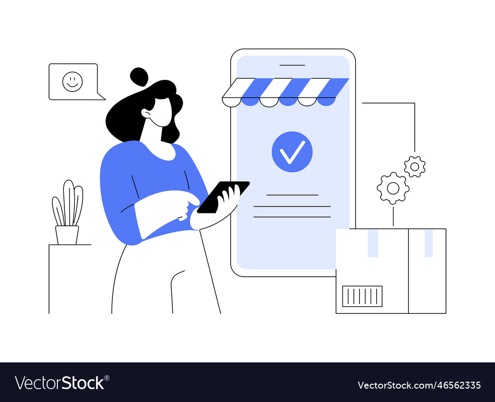 Order processed abstract concept Royalty Free Vector Image