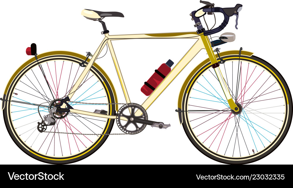 Road bike in flat style Royalty Free Vector Image