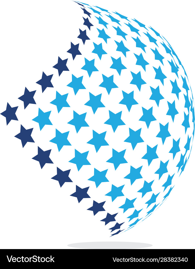 Abstract colorful stars logo design Royalty Free Vector