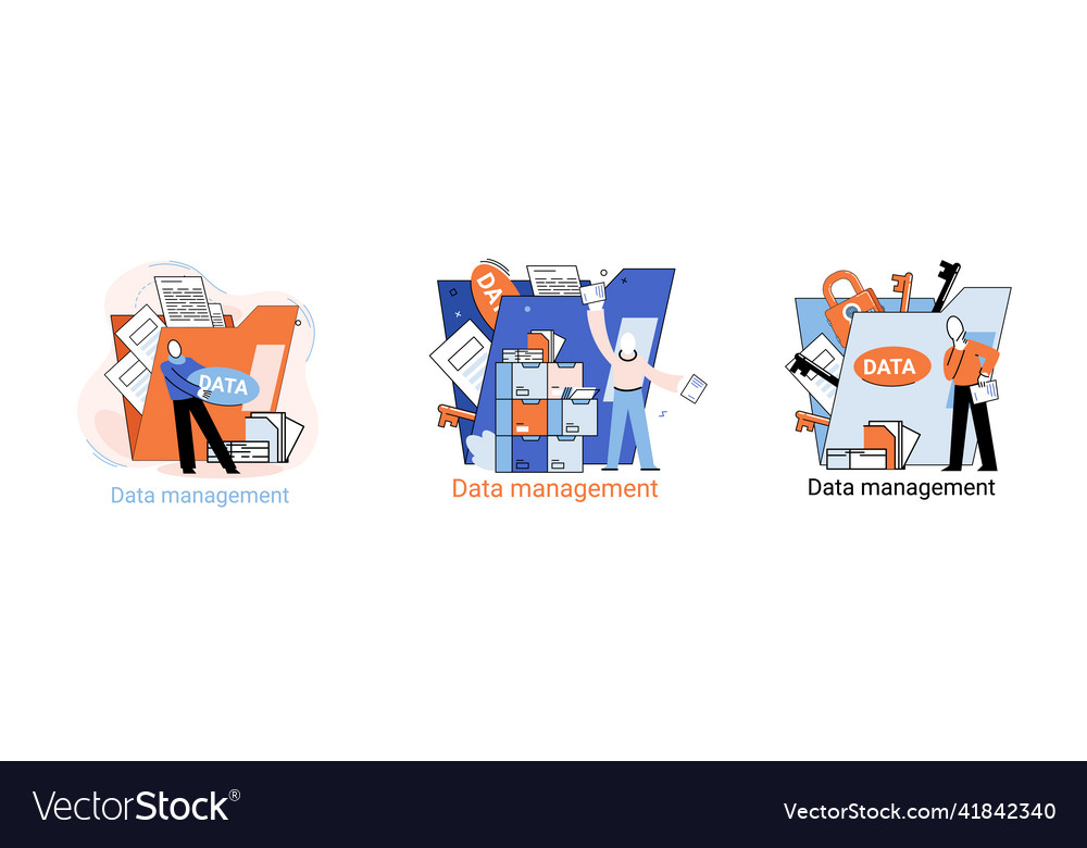 Big data analytics platform management Royalty Free Vector