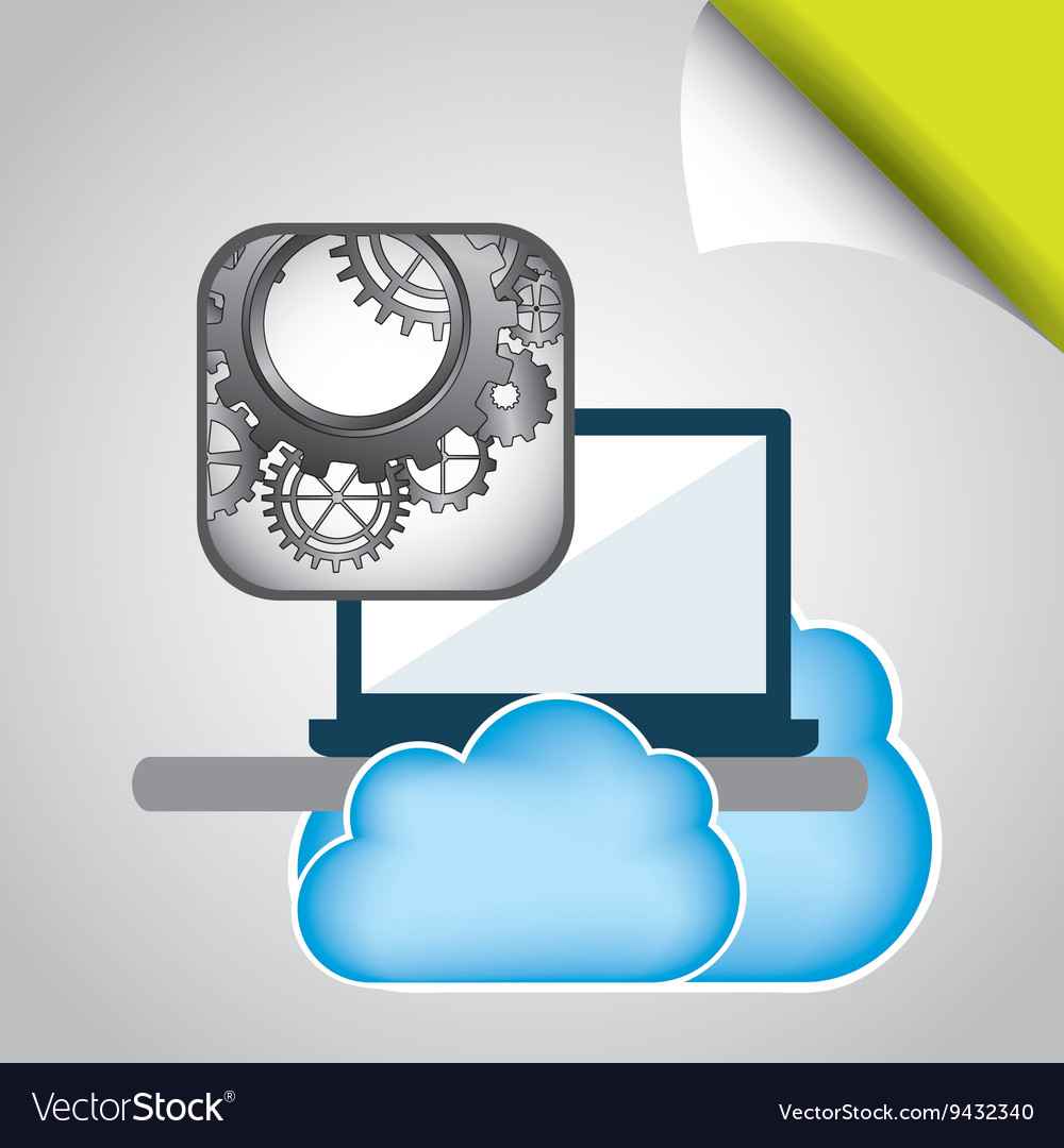 Cloud computing design Royalty Free Vector Image