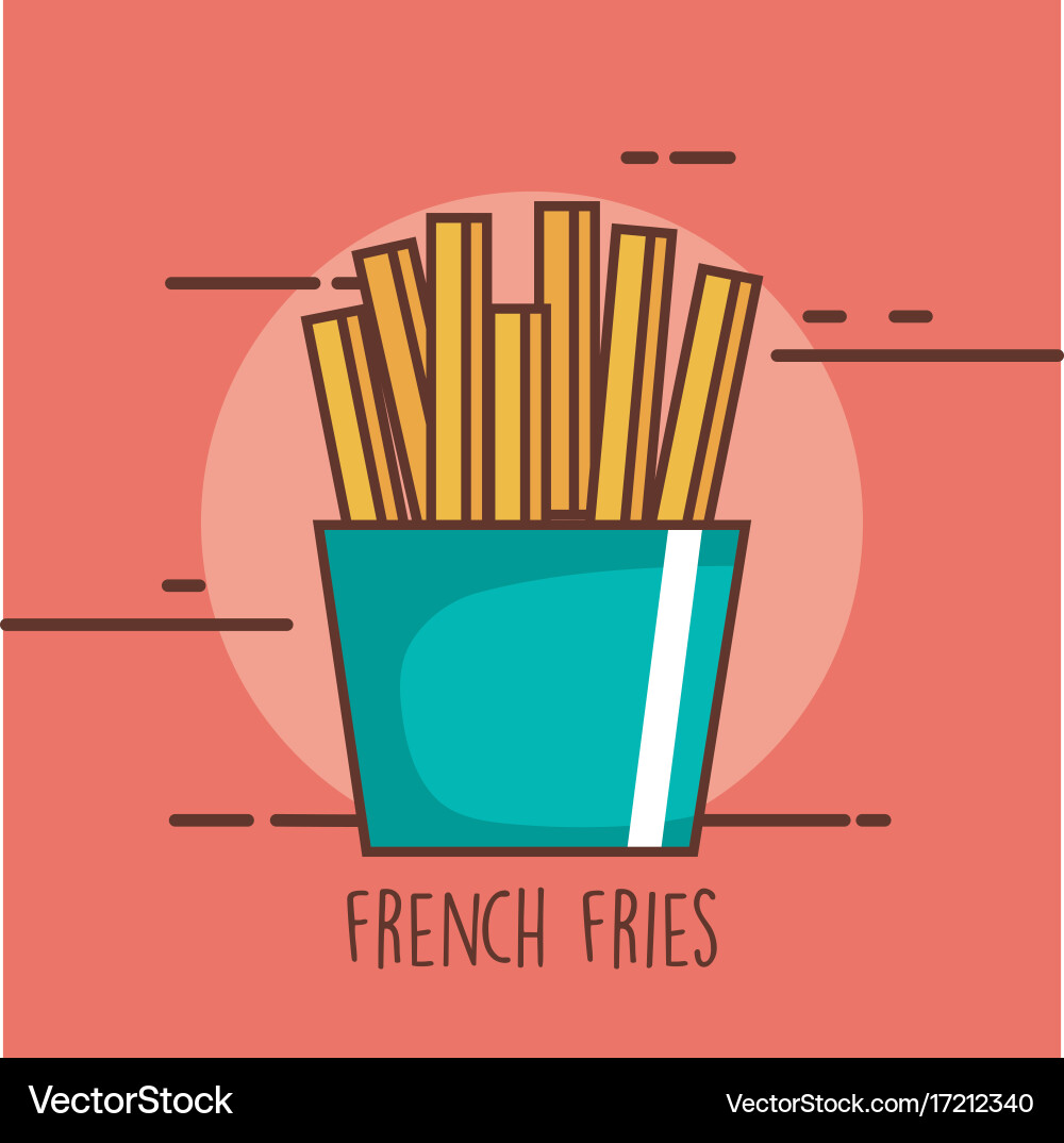 Delicious fresh fries icon Royalty Free Vector Image