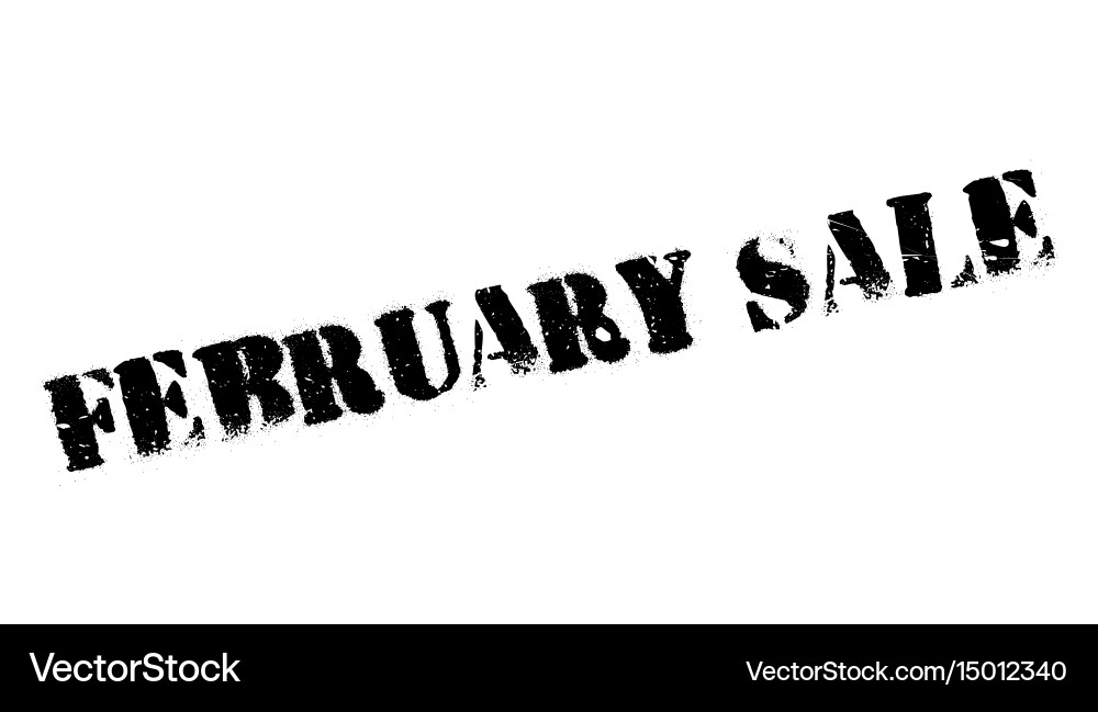 February sale rubber stamp Royalty Free Vector Image