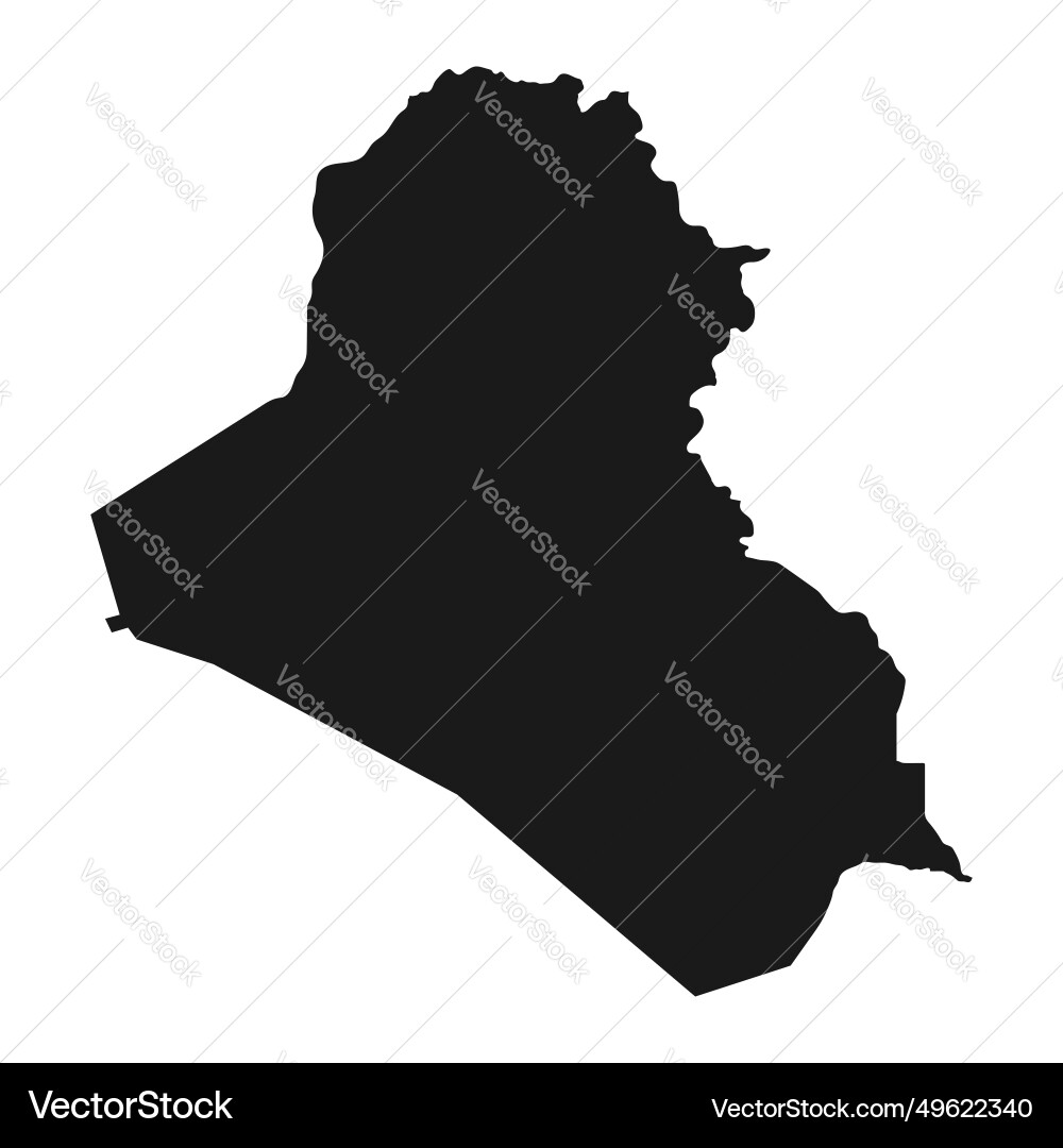 Highly detailed iraq map with borders isolated Vector Image