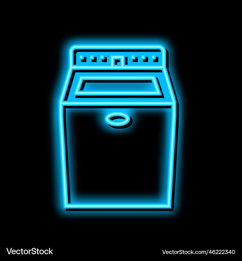 Ice maker electric equipment neon glow icon Vector Image
