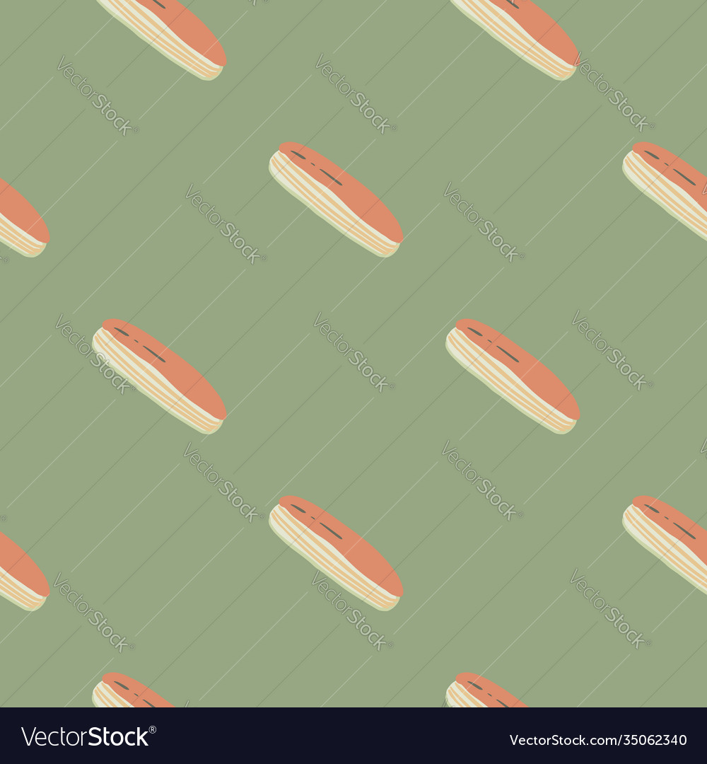 Minimalistic seamless simple pattern with eclairs Vector Image