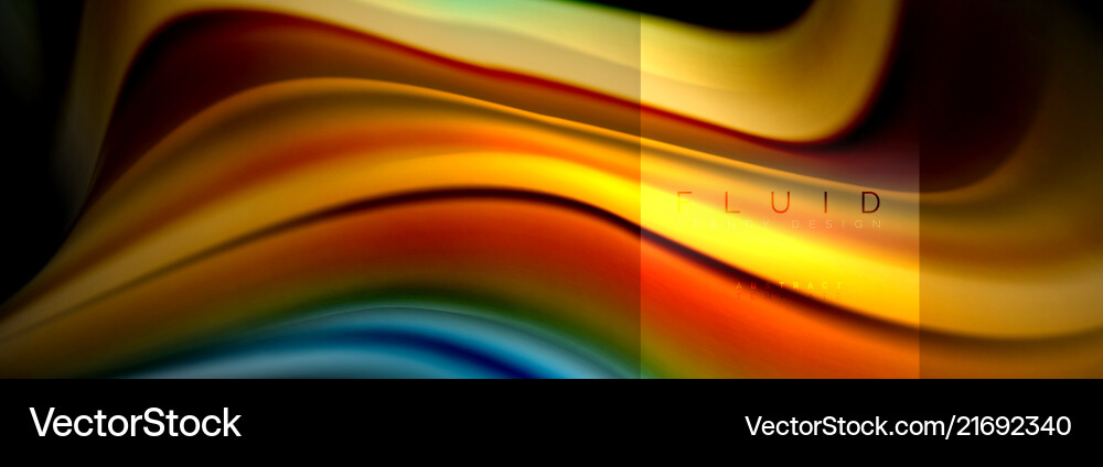 Rainbow fluid abstract shapes liquid colors Vector Image