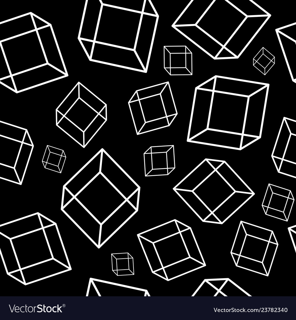 Seamless pattern with geometric elements - white Vector Image