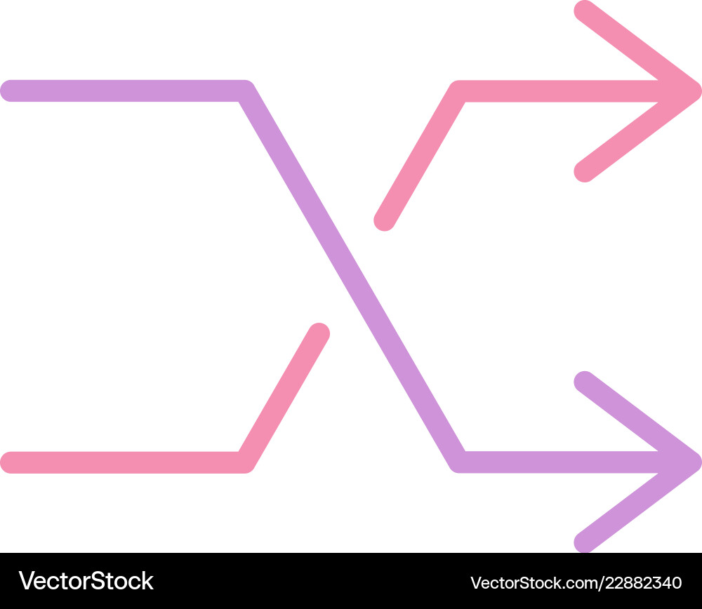 Shuffle Icon Royalty Free Vector Image Vectorstock