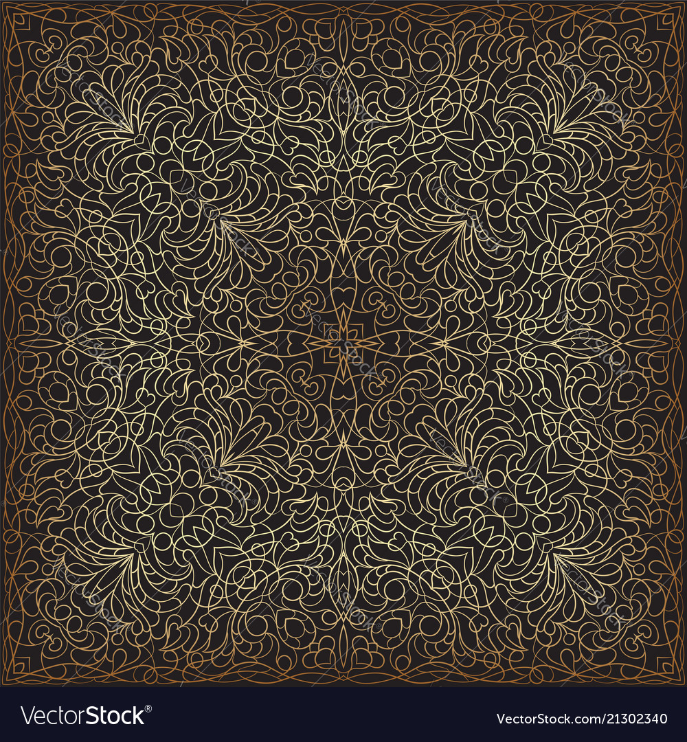 Square gold pattern Royalty Free Vector Image - VectorStock