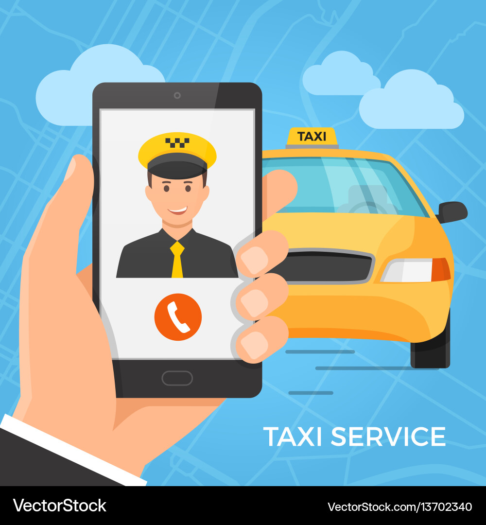 Taxi service concept Royalty Free Vector Image