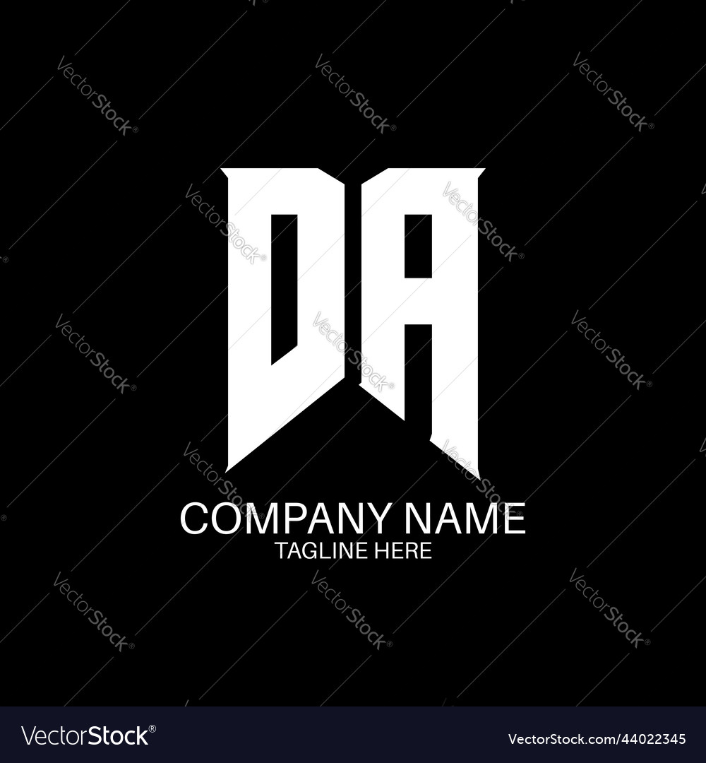 Da letter logo design initial letters gamings Vector Image Da letter logo design initial letters gamings Vector Image