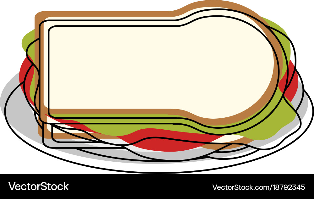 Delicious sandwich food Royalty Free Vector Image