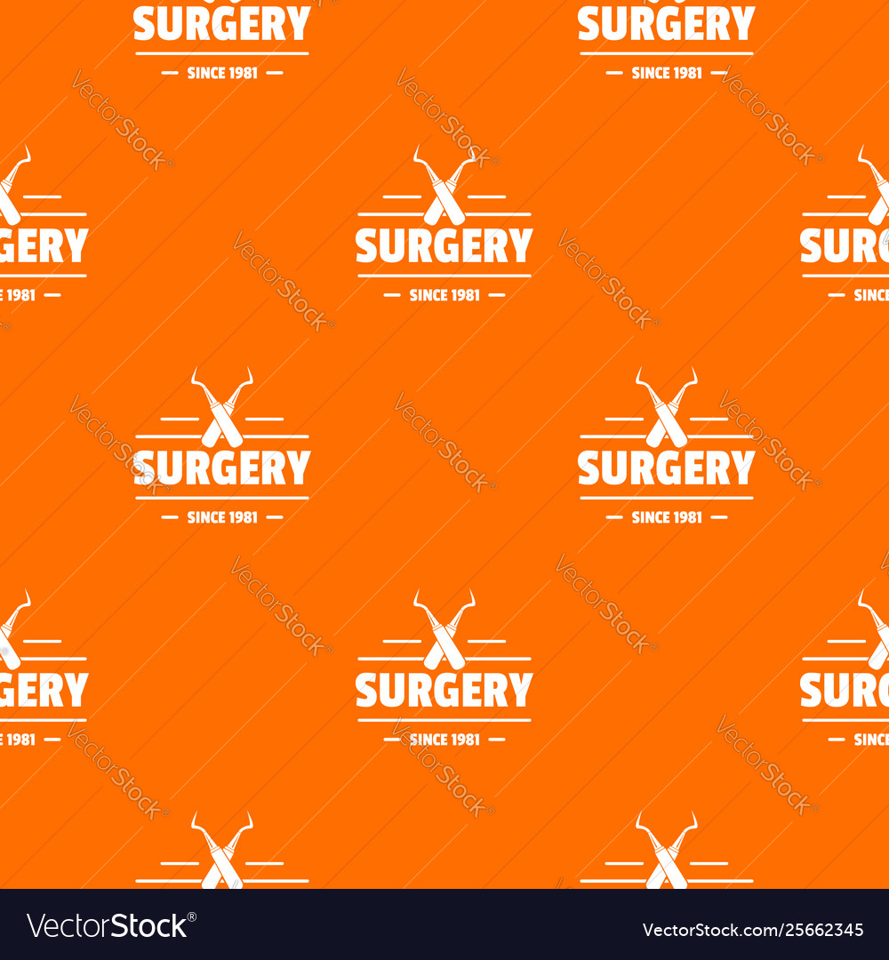 Surgery pattern orange Royalty Free Vector Image