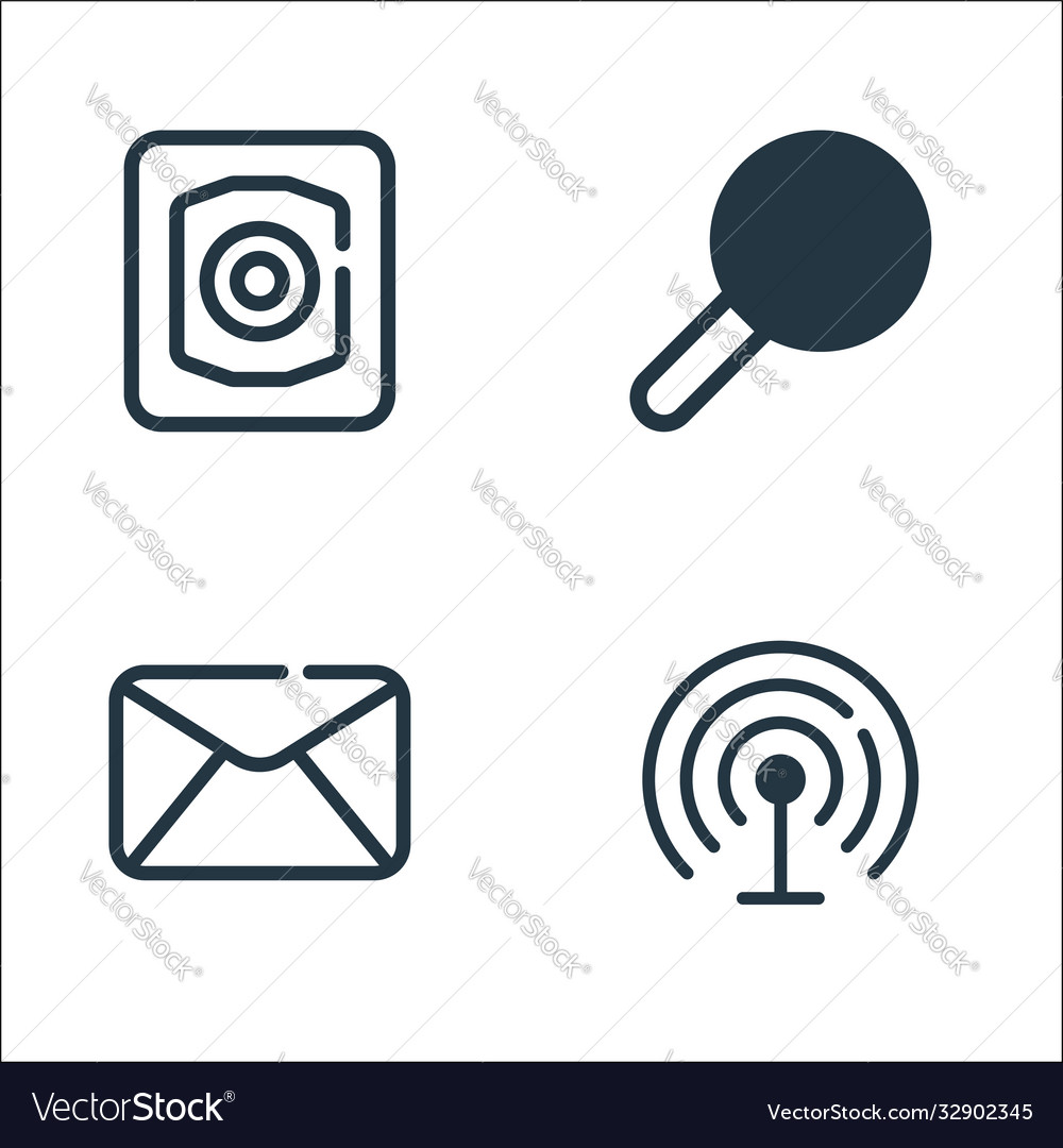 Ui master line icons linear set quality line set Vector Image