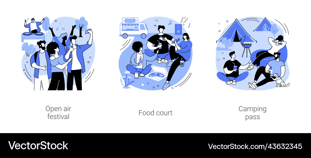 Urban summer weekend isolated cartoon Royalty Free Vector