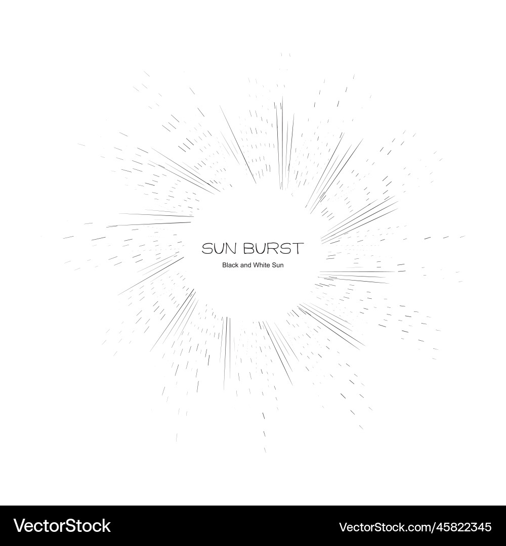 Vintage sunburst retro sun icon bursting Vector Image