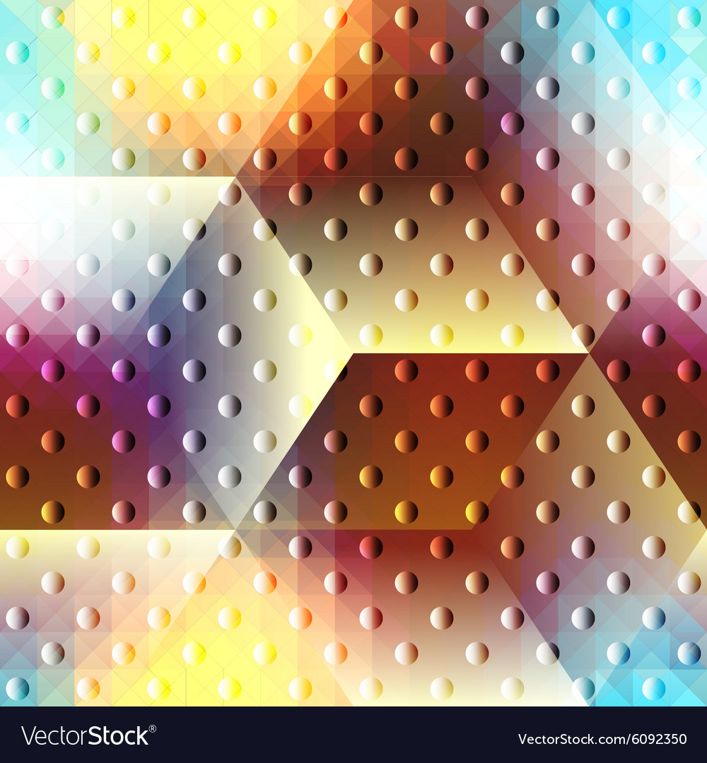 Abstract geometric pattern with polka dot Vector Image
