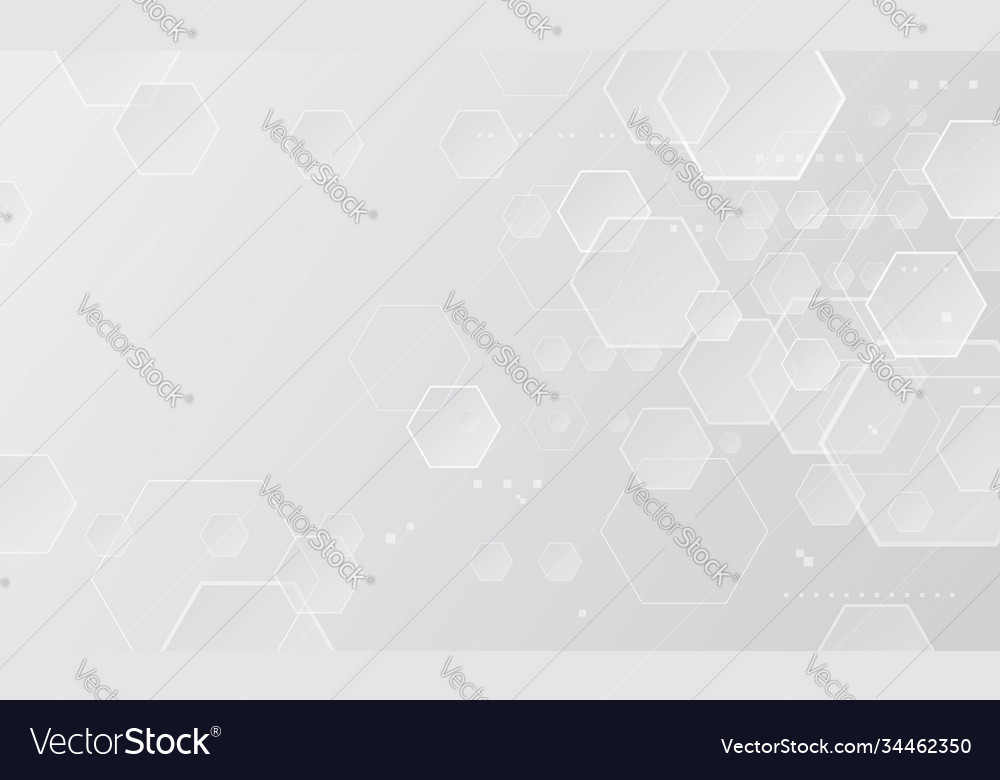 Abstract hexagon background with copy space Vector Image