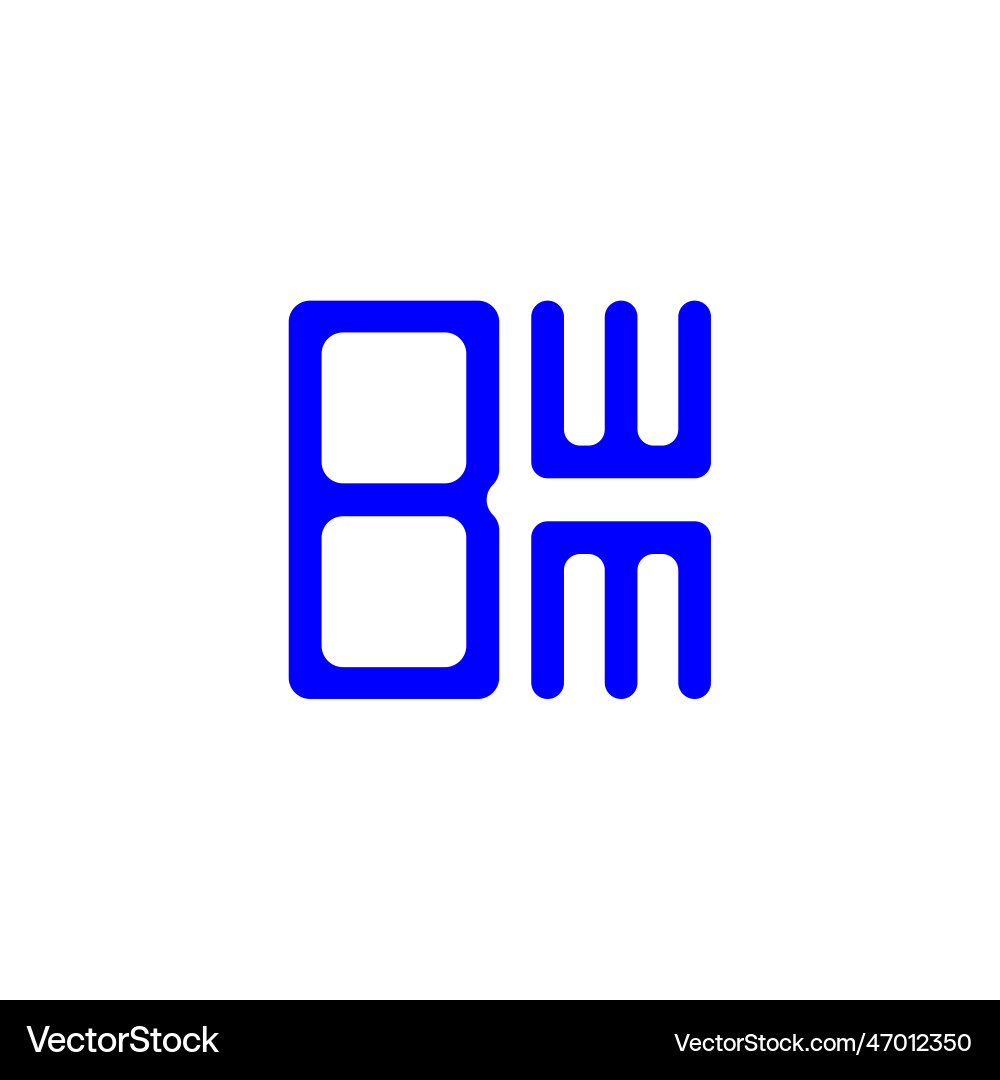 Bwm letter logo creative design with graphic Vector Image
