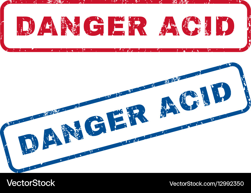 Danger acid rubber stamps Royalty Free Vector Image